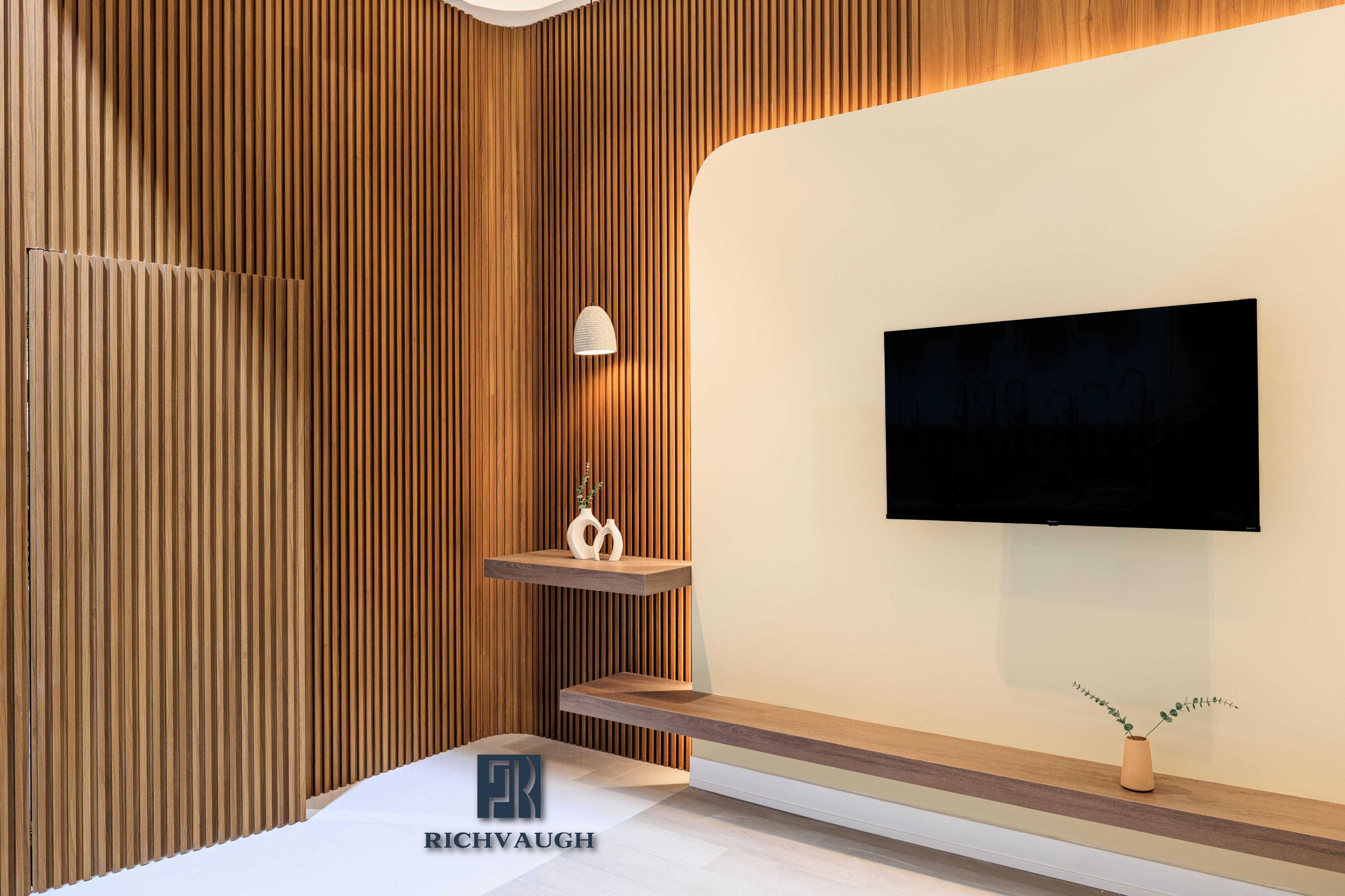 Crafting a Rustic Wood-Style TV Wall with Our Fluted Panels – RichVaugh ...